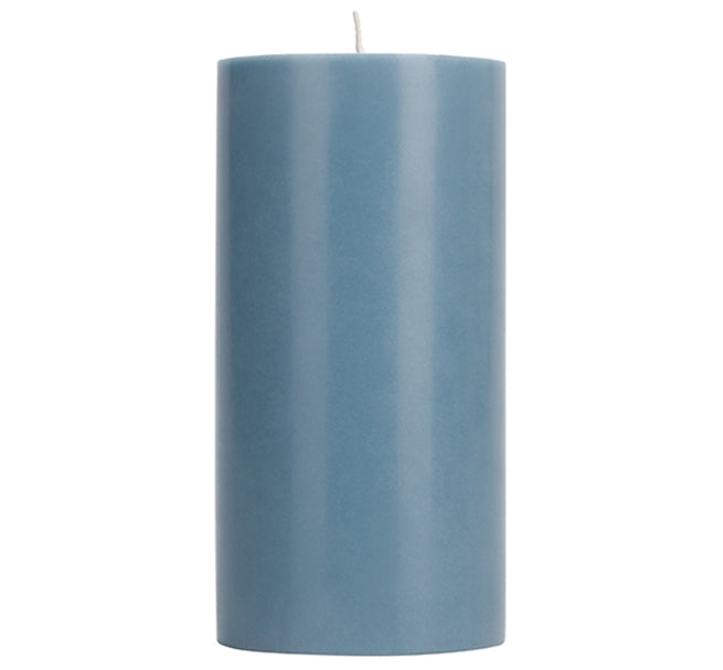 BRITISH COLOUR STANDARD - Pompadour Blue Eco Pillar Candle, 15cm